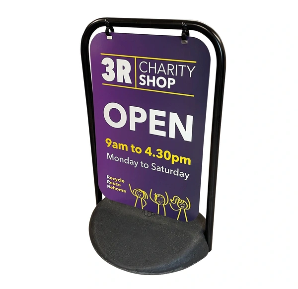 Swing Pavement Sign | Treble 3 Design & Print Ltd